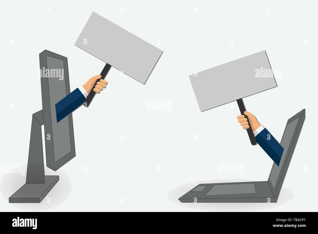 Computer laptop banner Stock Vector Images - Alamy