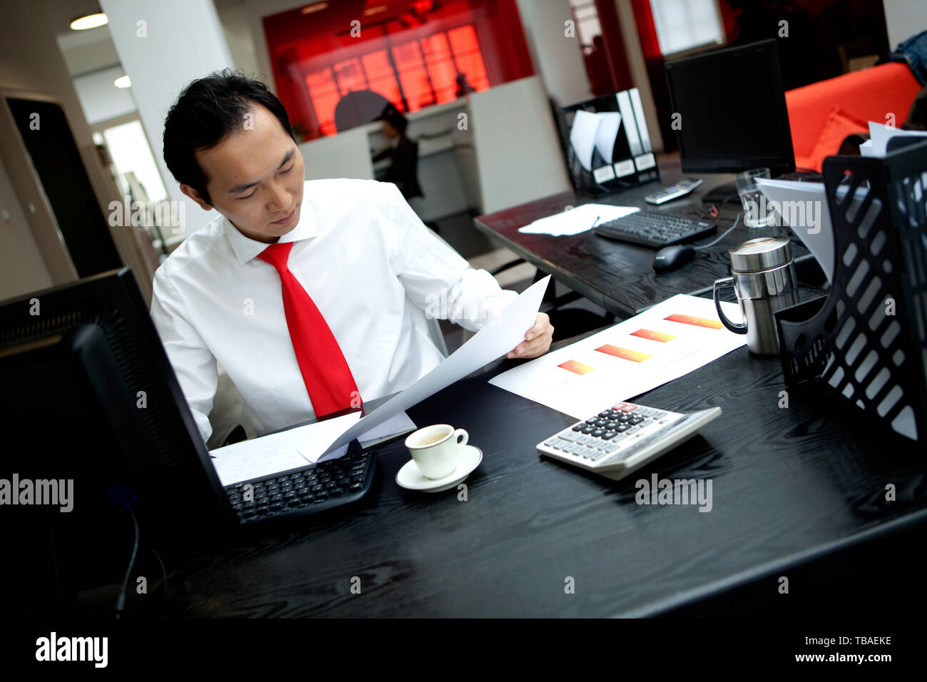 A business person's work scene Stock Photo - Alamy