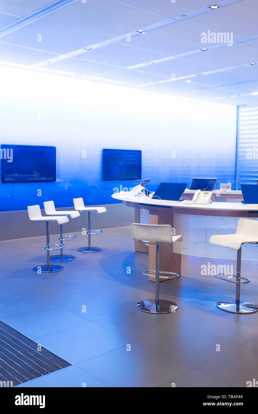 Modern technical conference room interior Stock Photo - Alamy