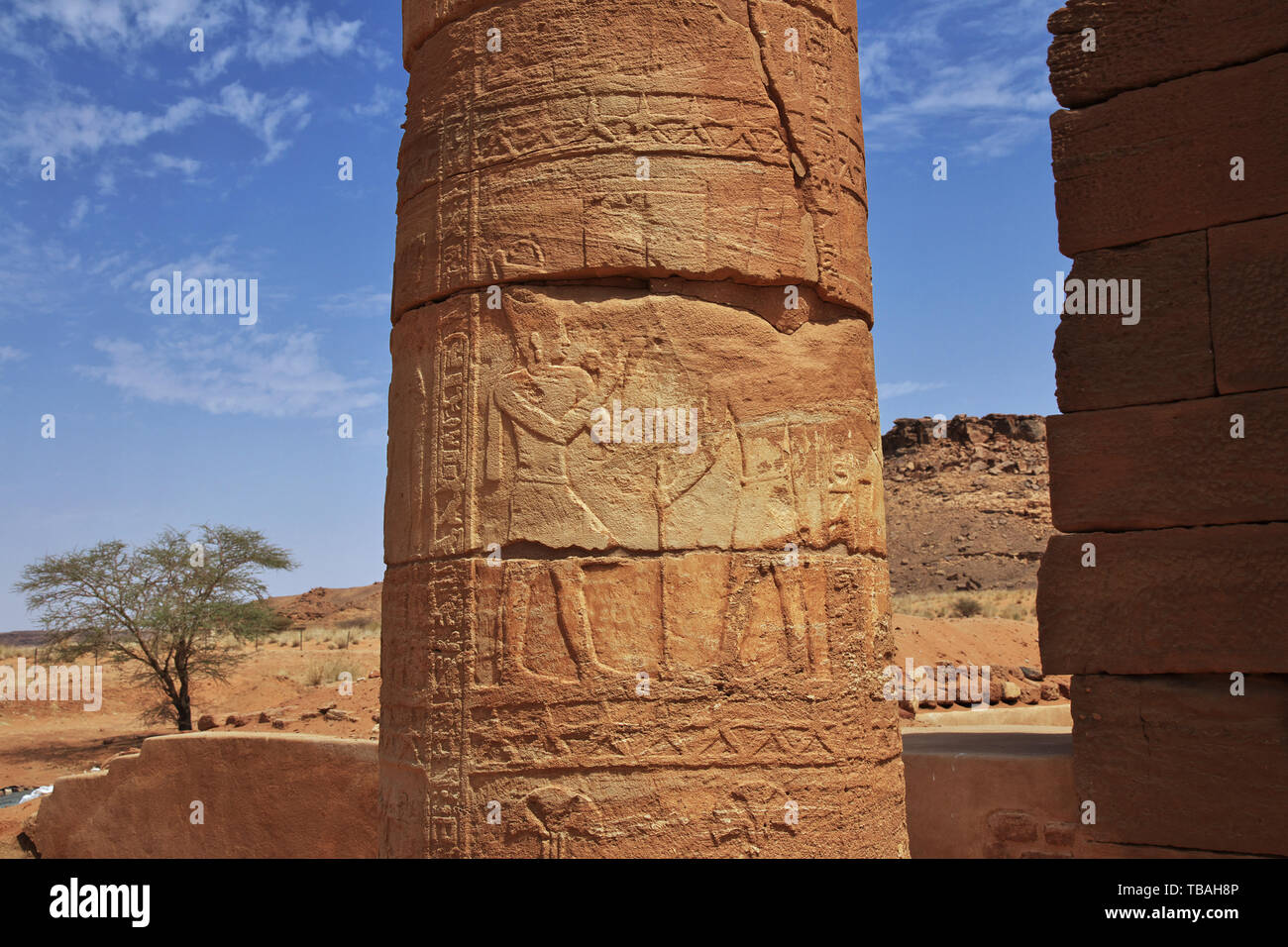 The ruins of an ancient Egyptian Temple in the desert of Sudan, Nubia ...