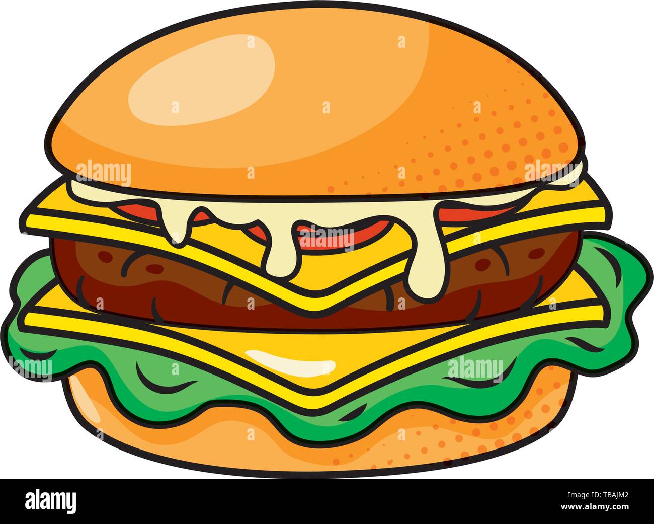 hamburger icon cartoon isolated vector illustration graphic design ...