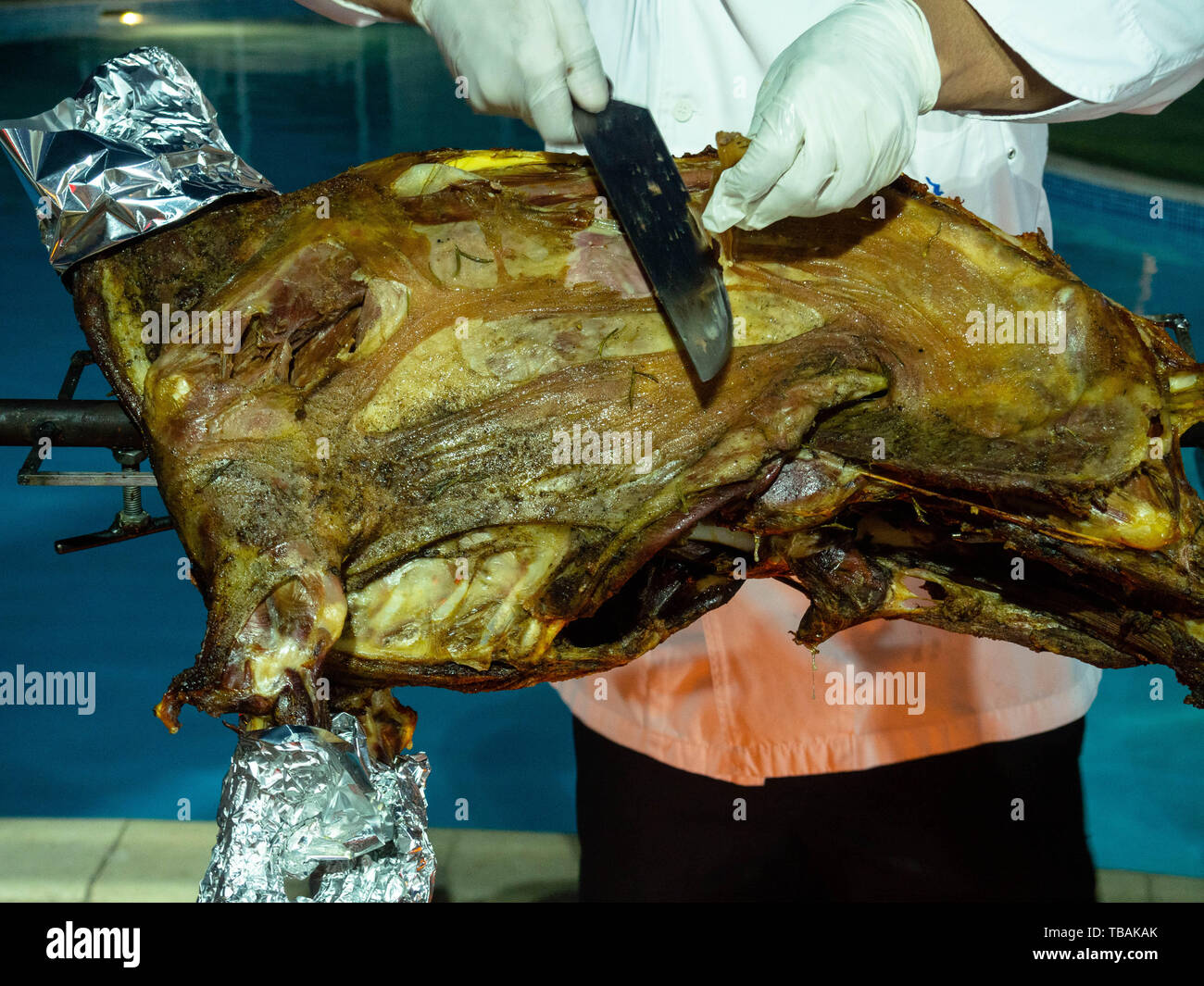 Professional skewer cook hi-res stock photography and images - Alamy