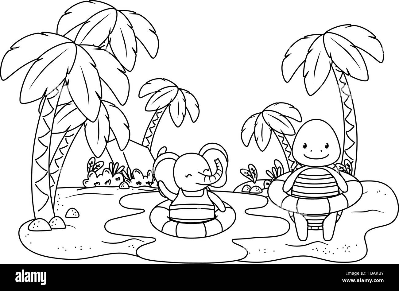 Baby animals friends Black and White Stock Photos & Images - Alamy