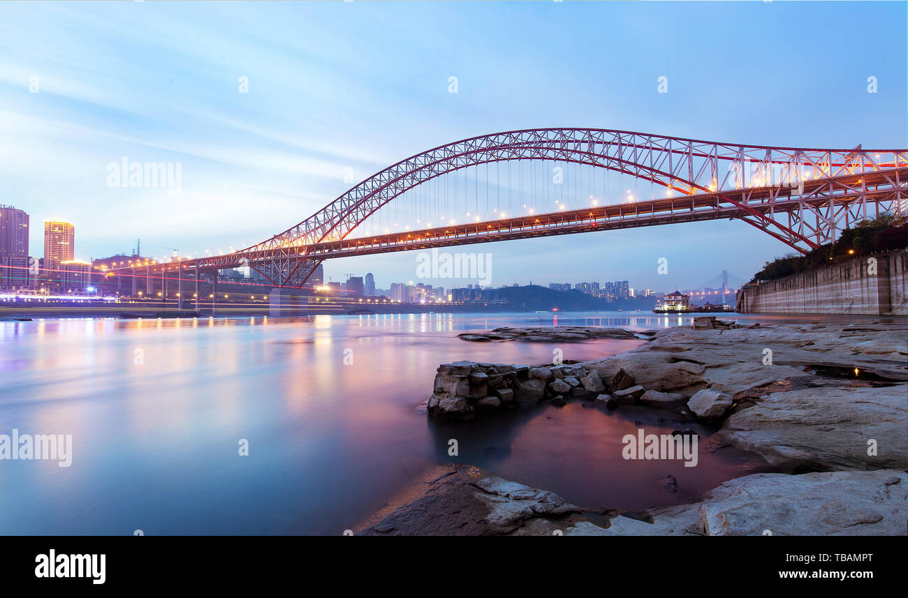 Chongqing Scenery Chaotian Gate Bridge Stock Photo - Alamy