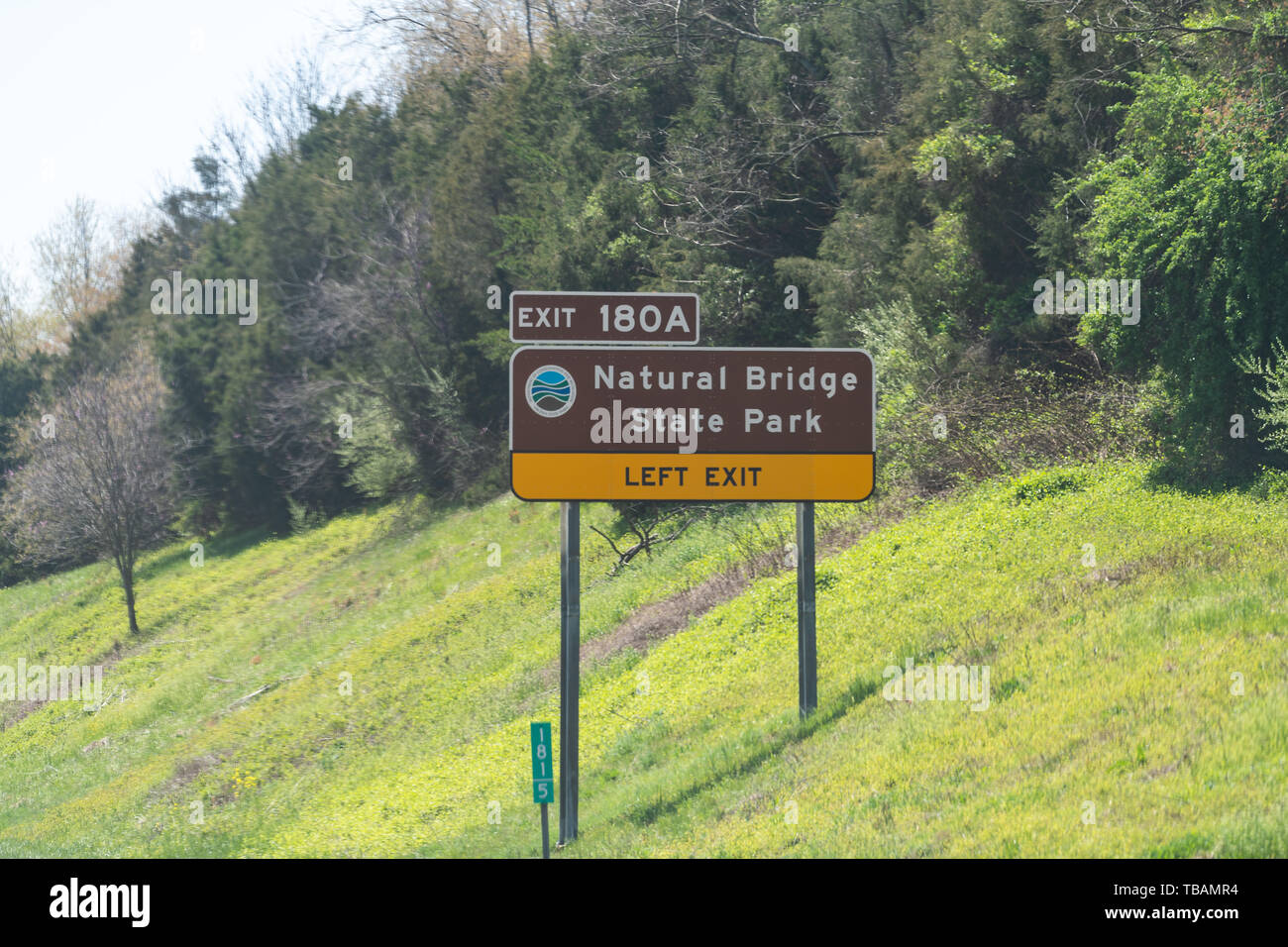 Lexington, USA - April 18, 2018: Sign for Natural Bridge State Park ...