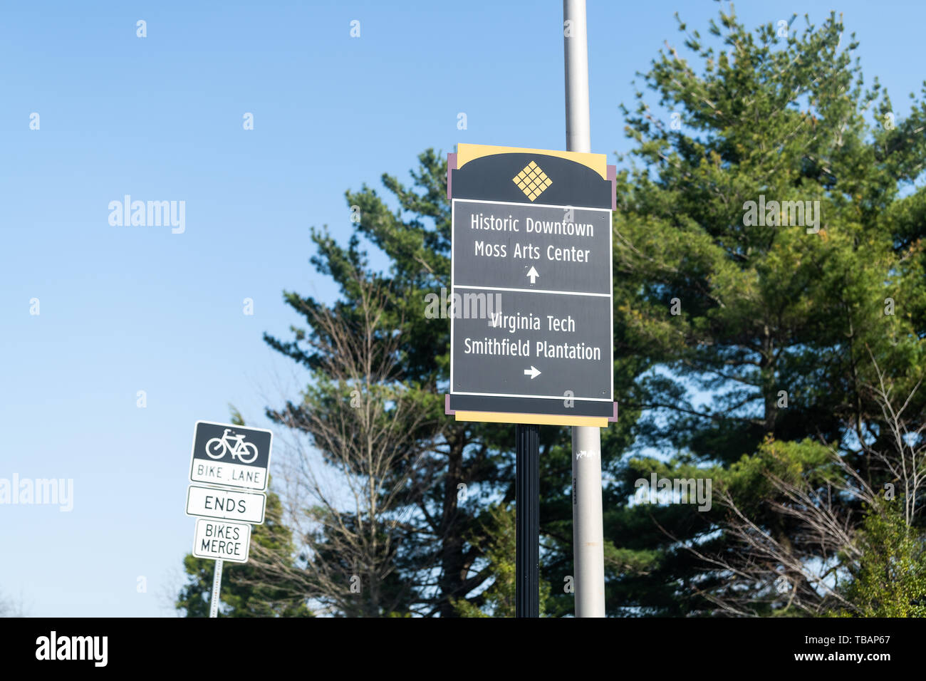 Blacksburg, USA - April 18, 2018: Historic Virginia Tech Polytechnic ...