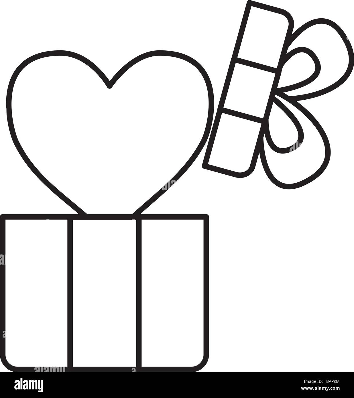 gift box heart Stock Vector Image & Art - Alamy