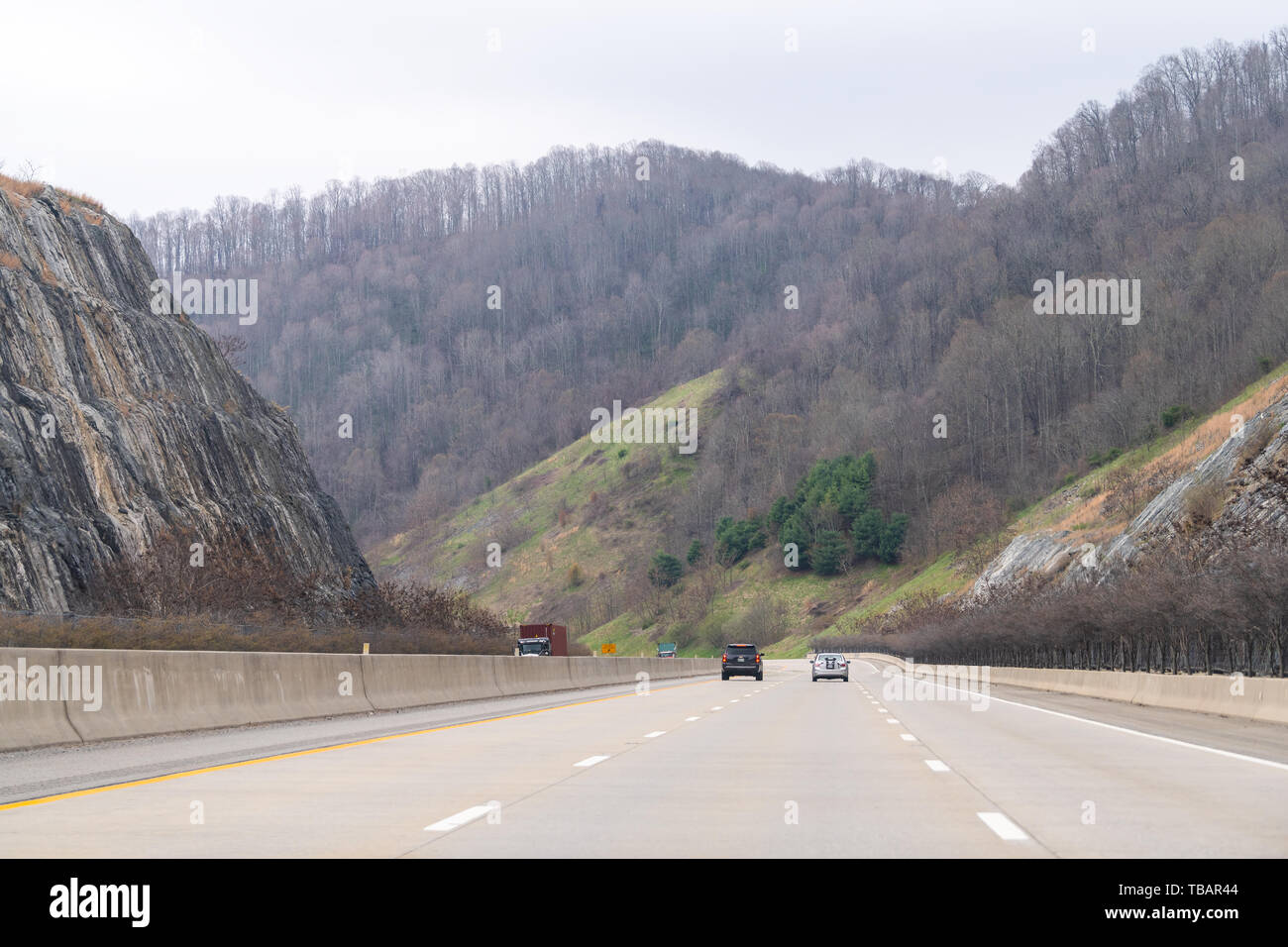 Little Creek, USA - April 19, 2018: Smoky Mountains near Asheville ...