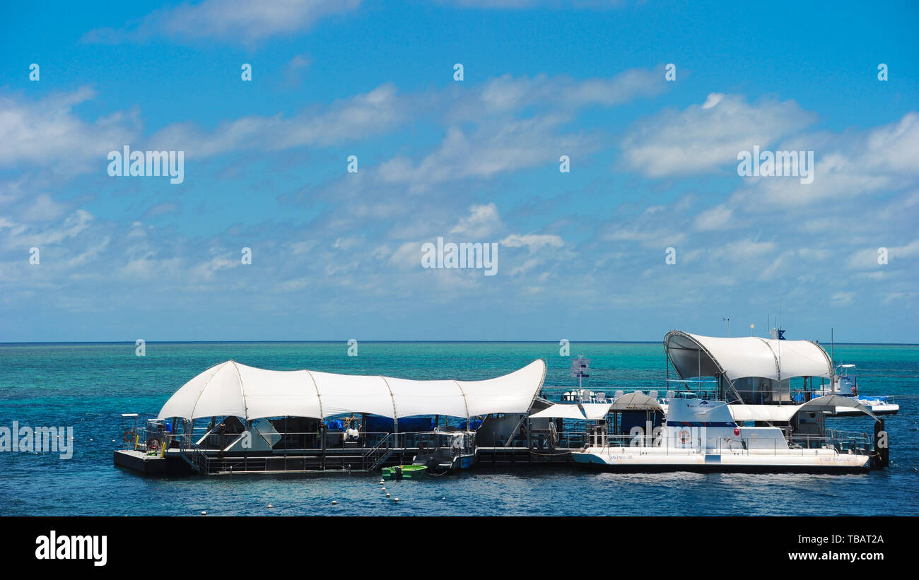 Man-made island of the sea Stock Photo - Alamy