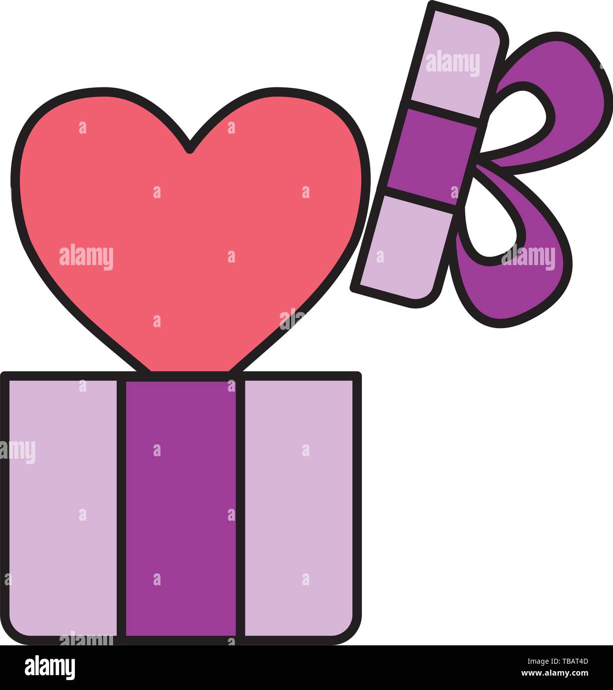 gift box heart Stock Vector Image & Art - Alamy