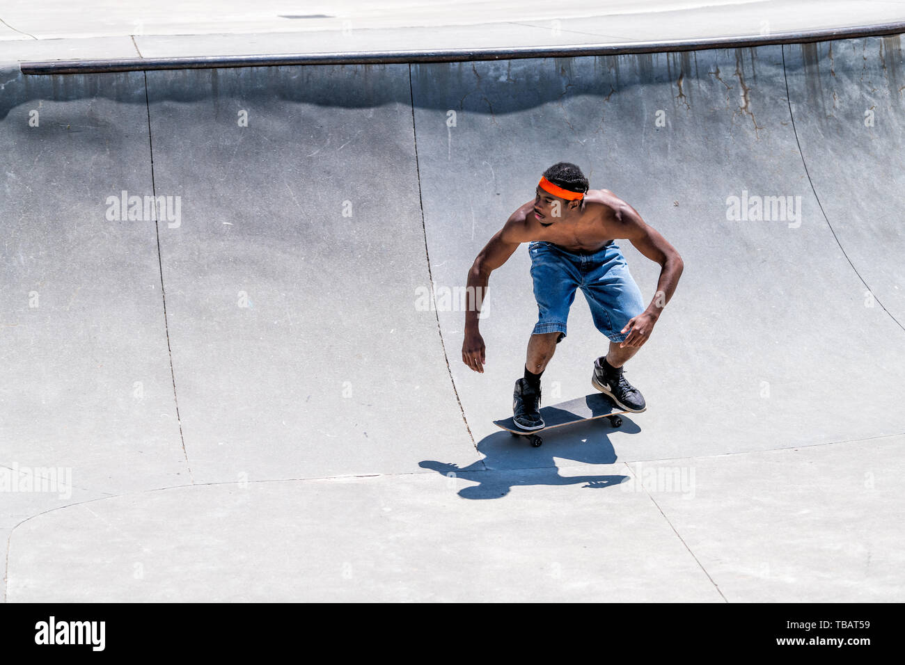 Atlanta, USA - April 20, 2018: Fourth Ward skatepark park in Georgia ...
