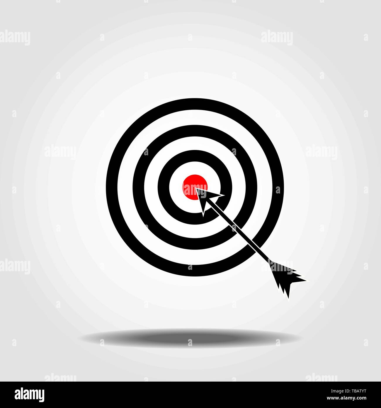 Target Icon in trendy flat style isolated on white background. Aim ...