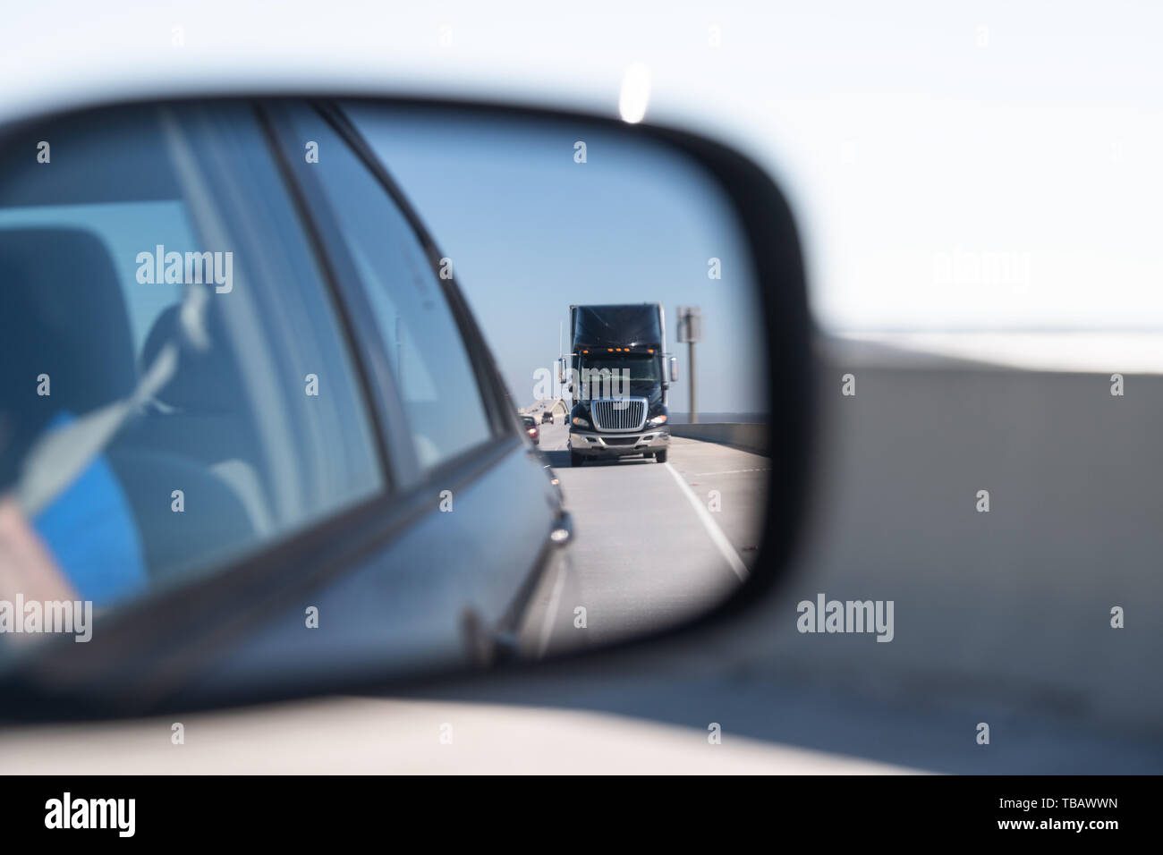 Lorry rear view mirror hi-res stock photography and images - Alamy