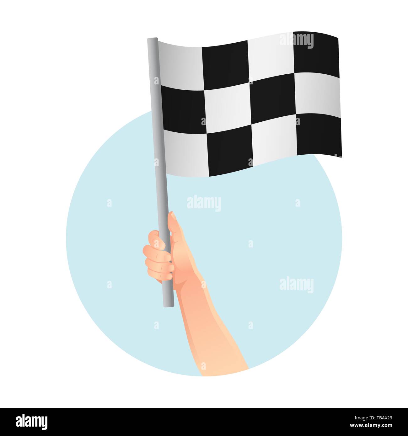 Start flag. Finish flag. illustration of racing flag Stock Photo - Alamy