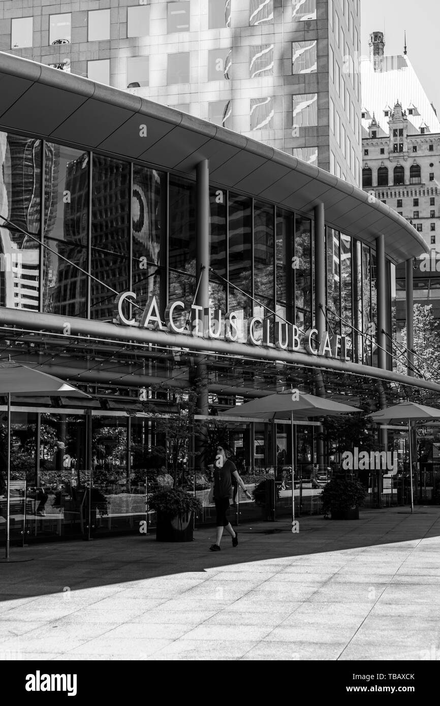 VANCOUVER, CANADA - MAY 22, 2019: downtown cityscape street of modern ...