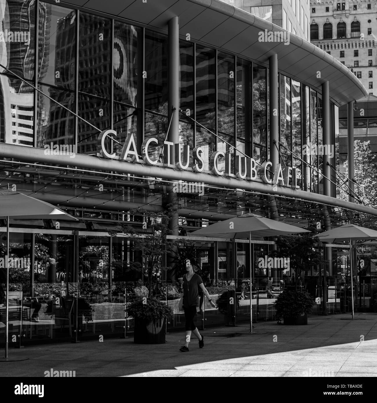 VANCOUVER, CANADA - MAY 22, 2019: downtown cityscape street of modern ...