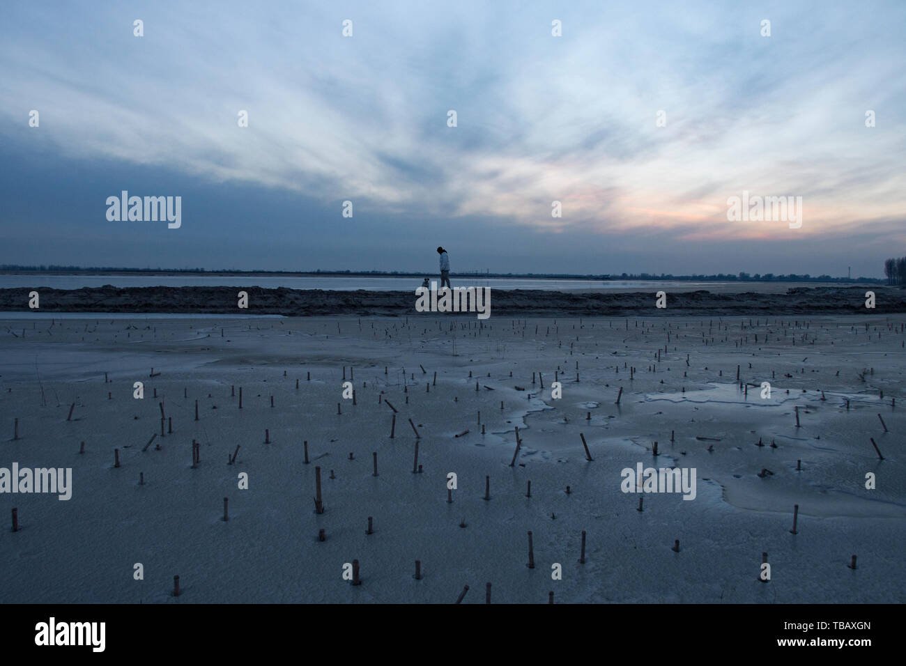 Natural scenery, winter in the north Stock Photo - Alamy
