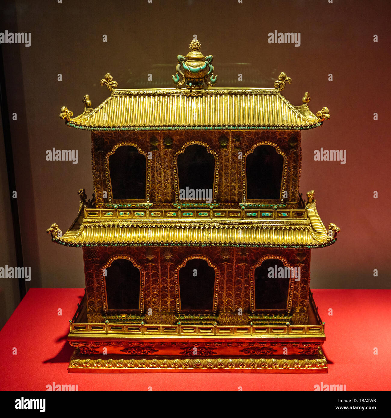 Exhibits at the Treasure Museum of the National Palace Museum Stock ...