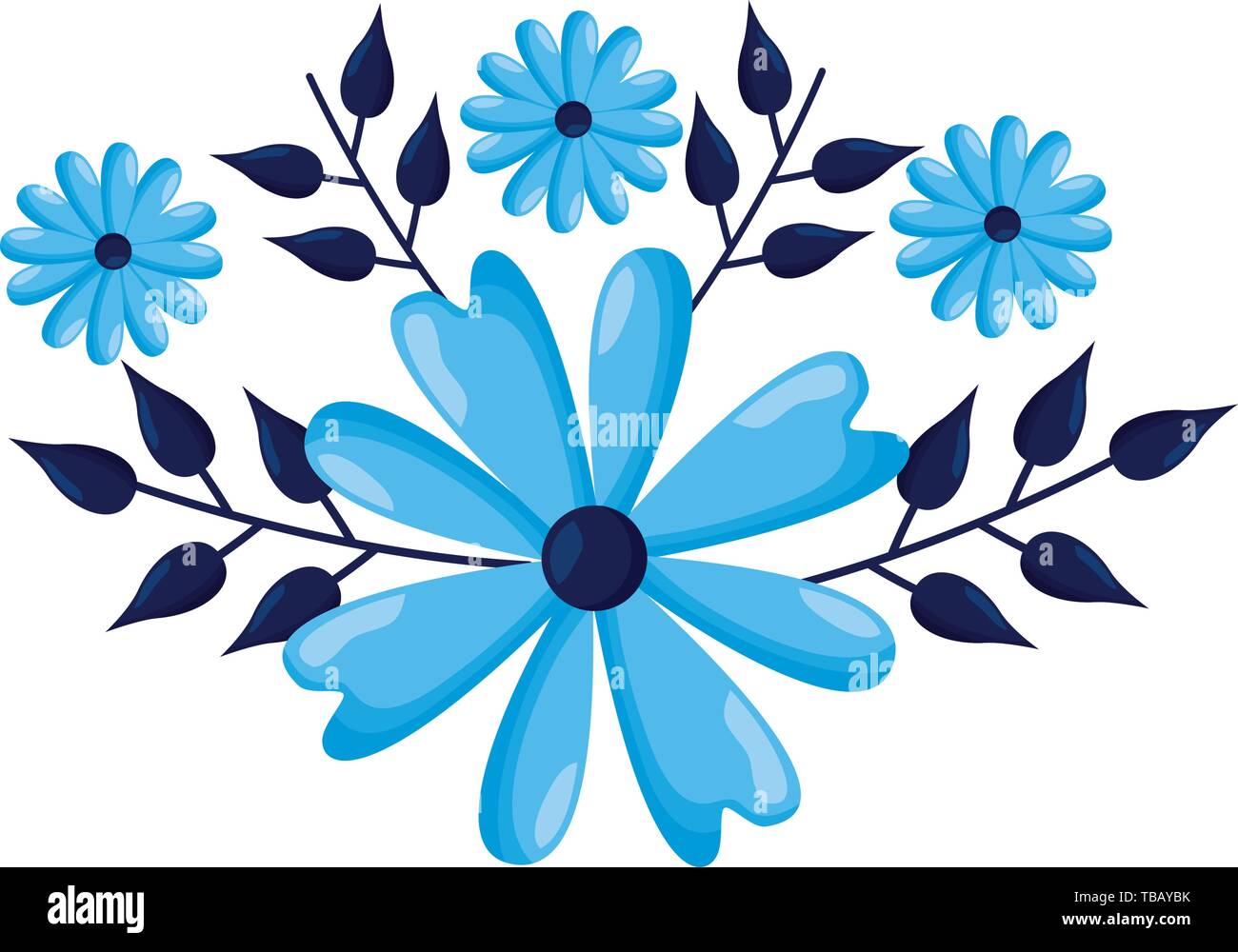flower branch leaves Stock Vector Image & Art - Alamy