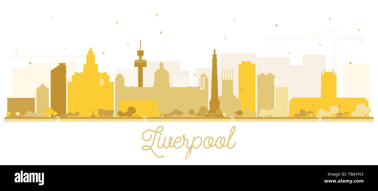 Liverpool city skyline silhouette vector hi-res stock photography and ...