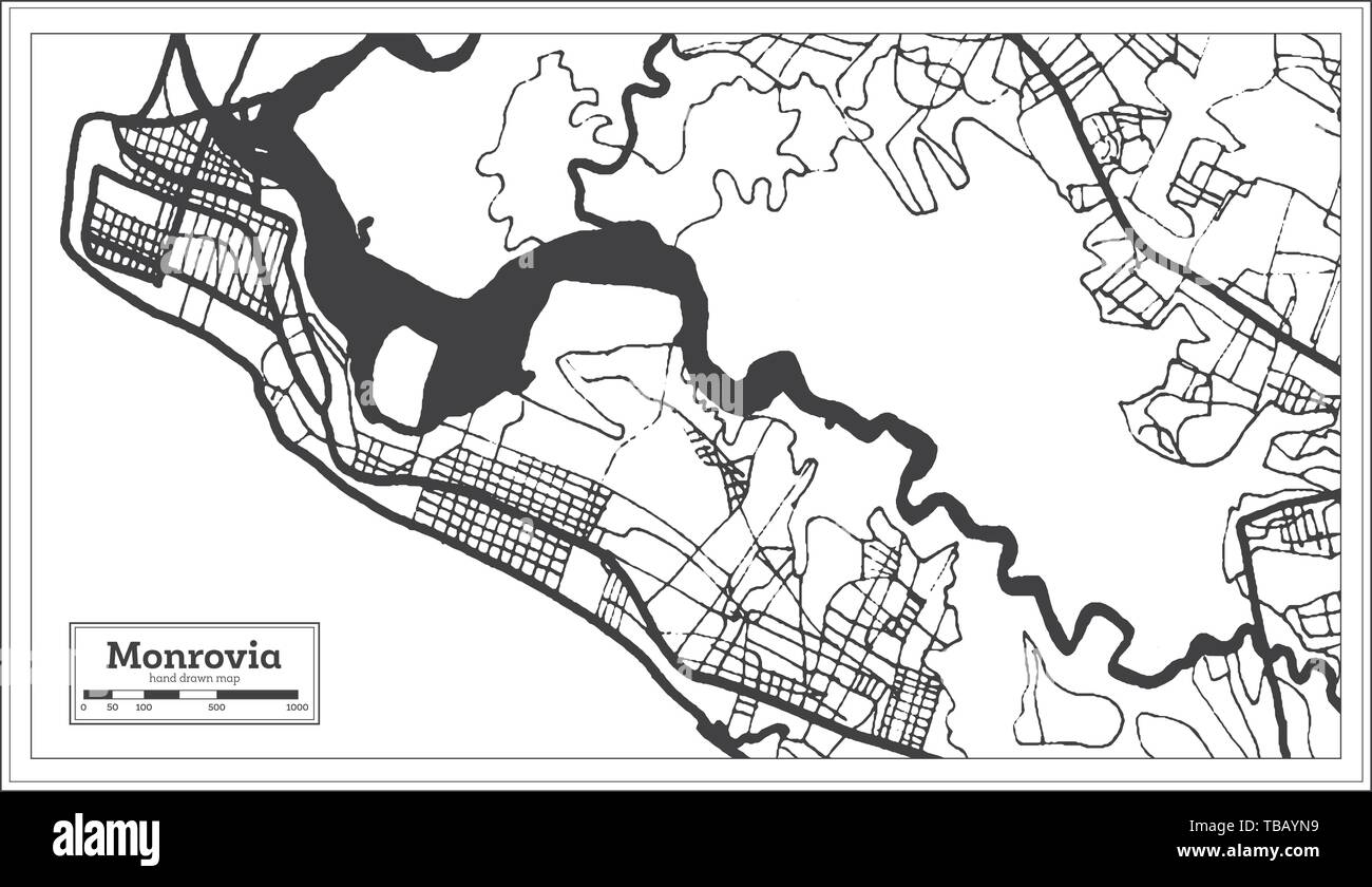 Monrovia map hi-res stock photography and images - Alamy
