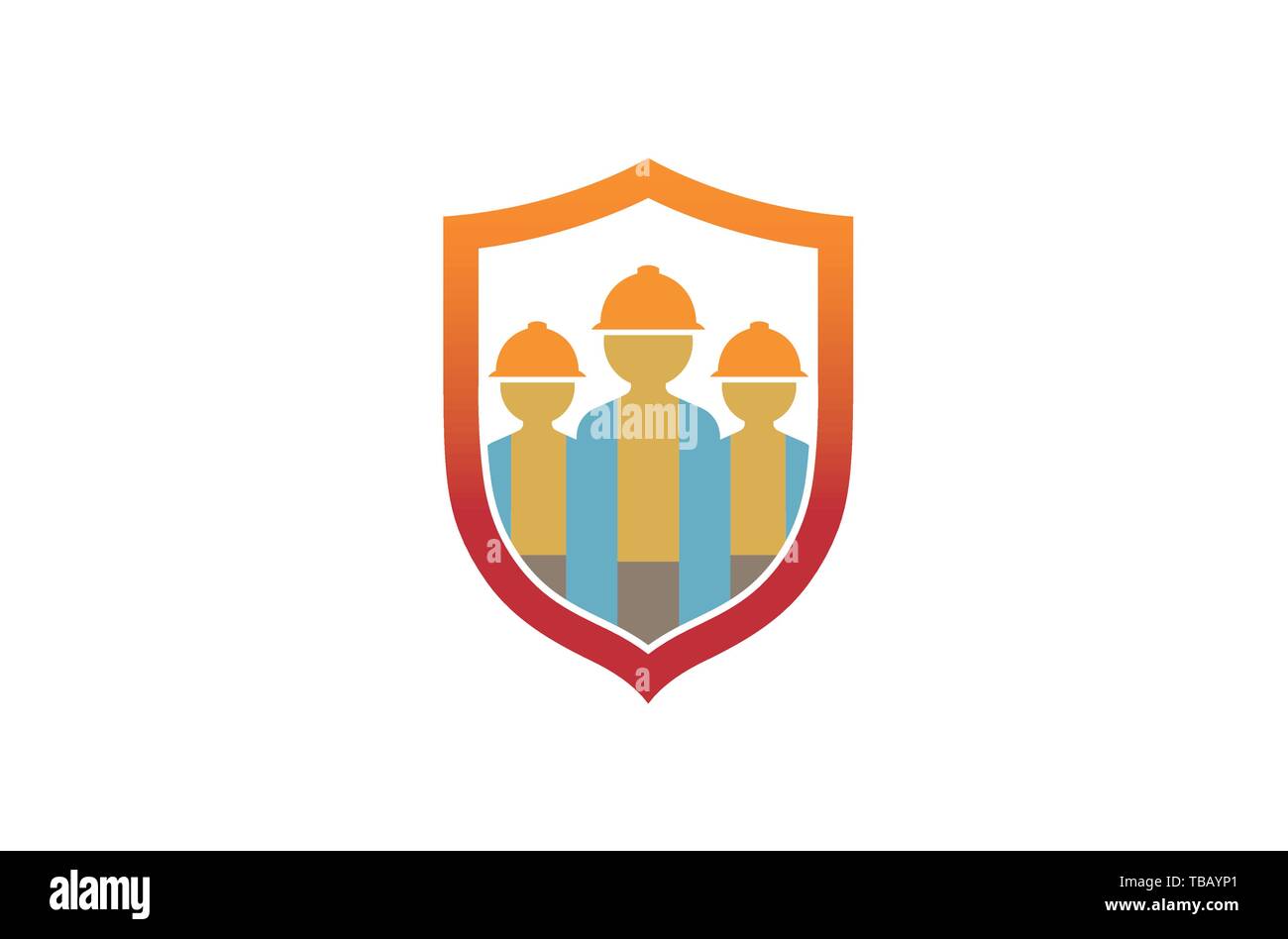 Creative Three Builder Shield Logo Design Symbol Vector Illustration ...