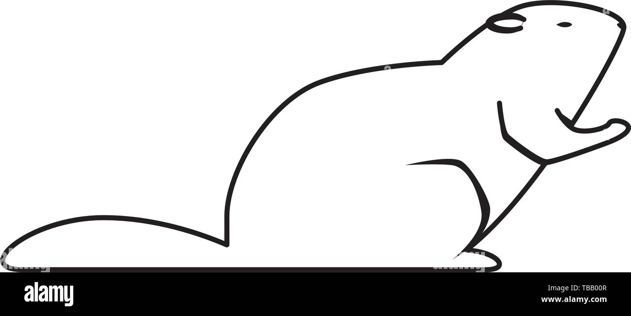 cute otter rodent animal icon Stock Vector Image & Art - Alamy