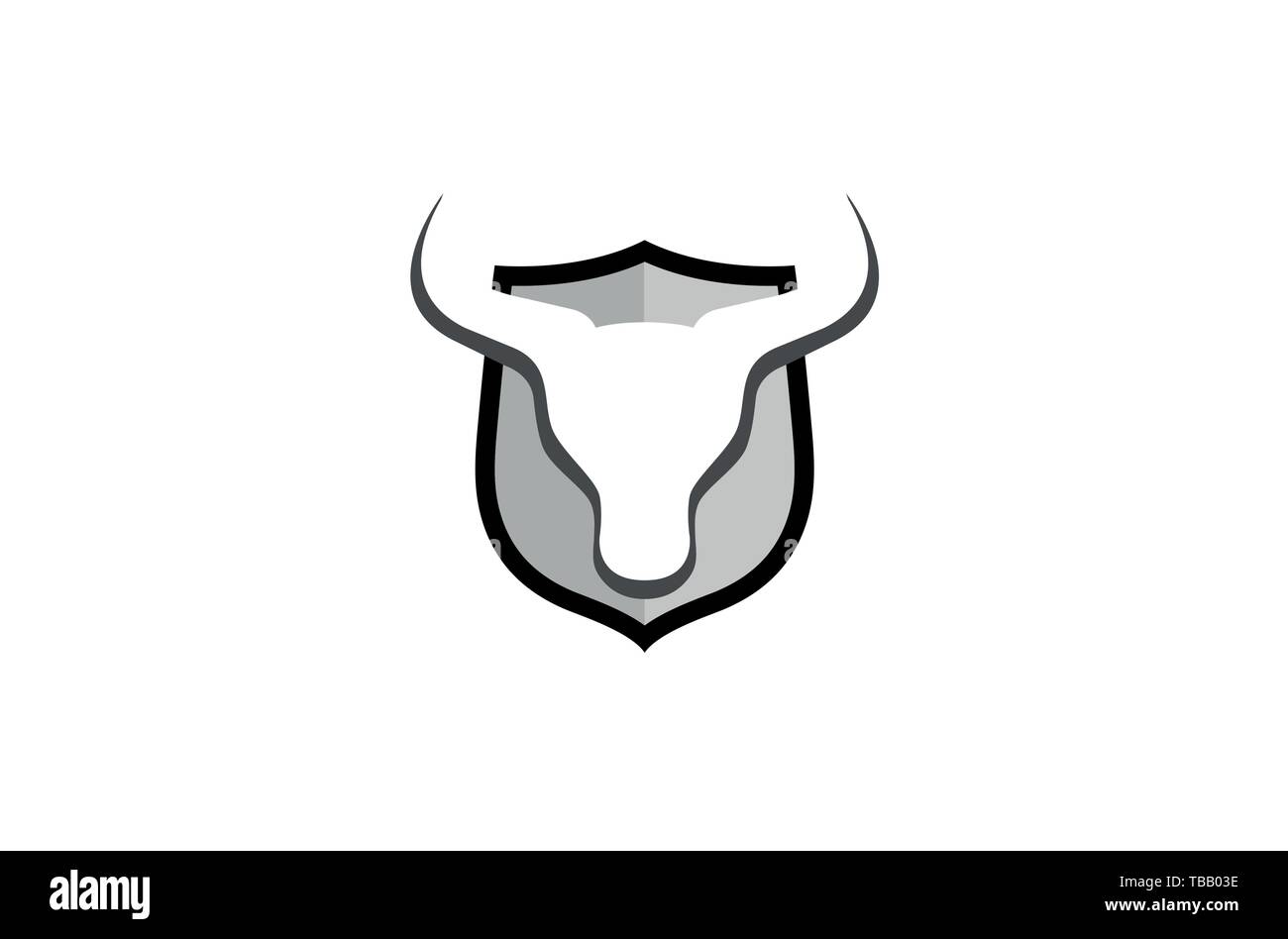 Creative Bull Shield Logo Design Symbol Vector Illustration Stock ...