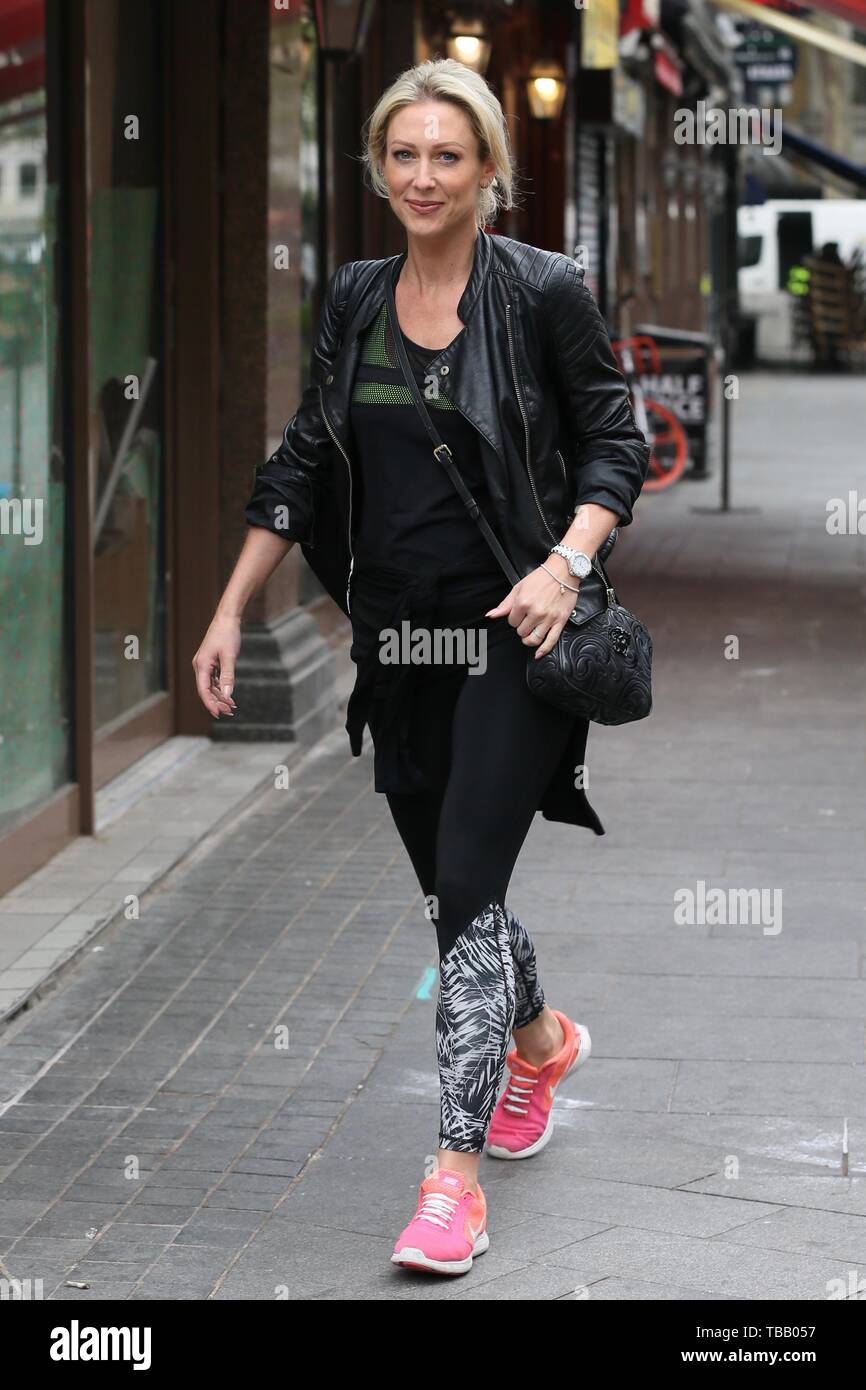 Faye Tozer seen arriving at Global studios for interviews on Heart ...