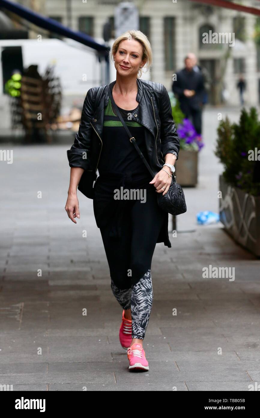 Faye Tozer seen arriving at Global studios for interviews on Heart ...