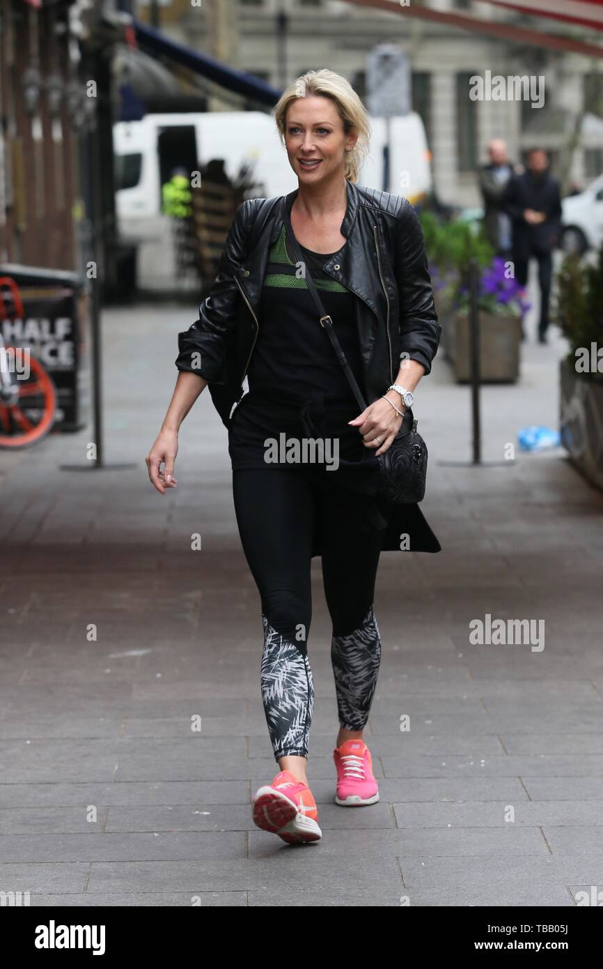 Faye Tozer seen arriving at Global studios for interviews on Heart ...