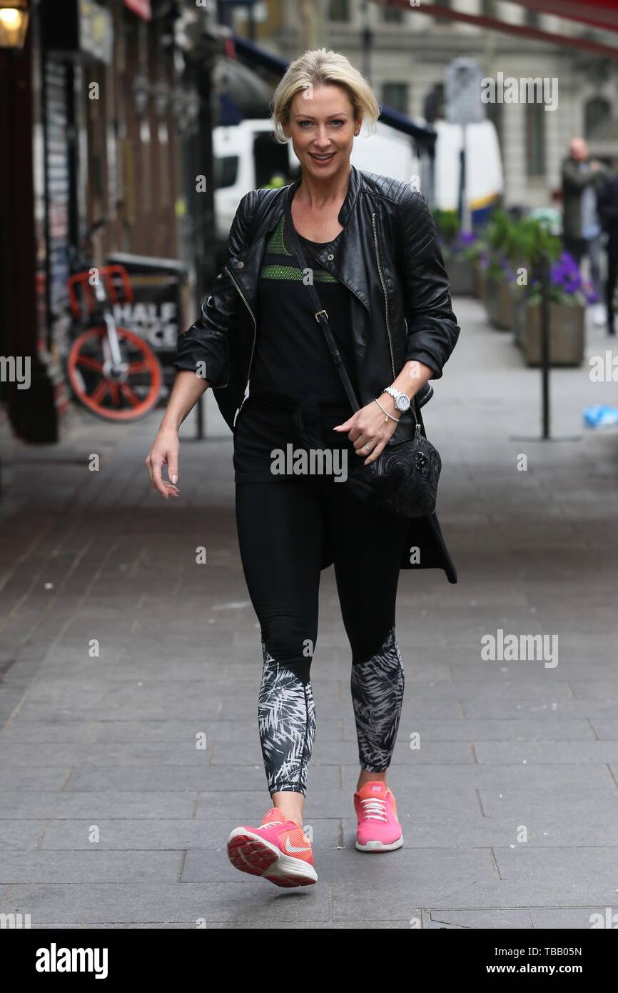 Faye Tozer seen arriving at Global studios for interviews on Heart ...