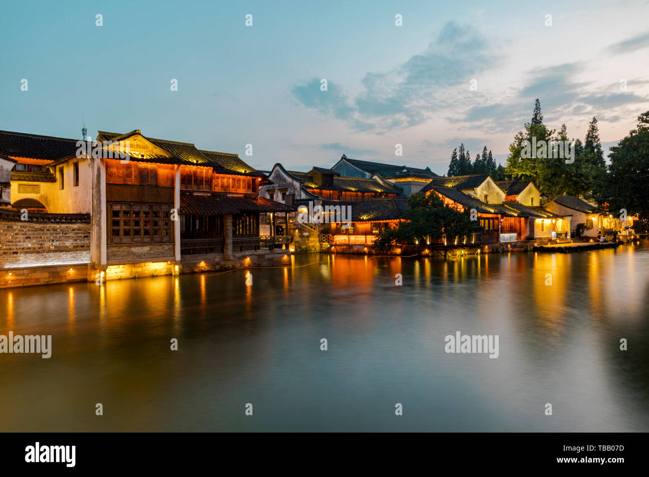 Night Scene in Wuzhen Stock Photo - Alamy