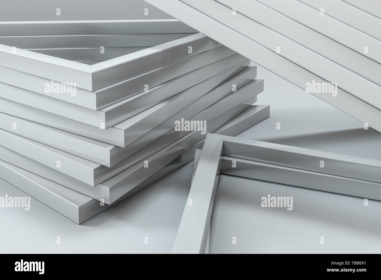 3D rendering,triangular metal frame,the metal texture Stock Photo - Alamy