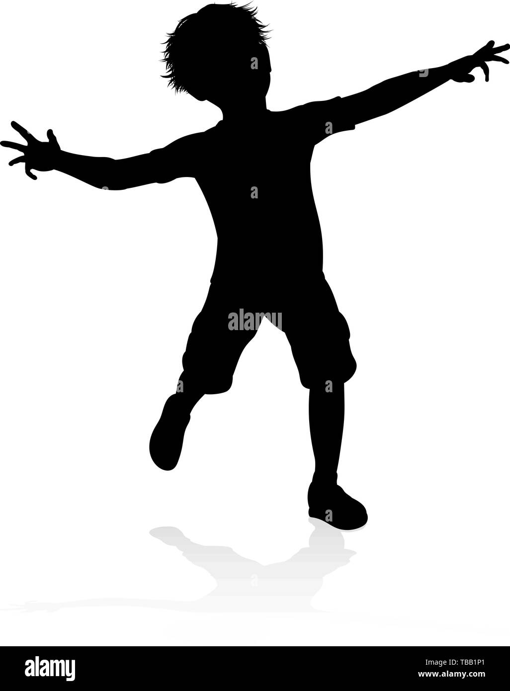 Child Kid Silhouette Stock Vector Image & Art - Alamy