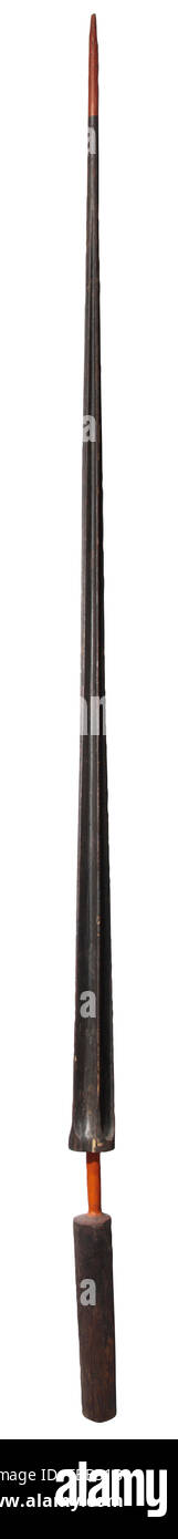 A German jousting lance for the ring tilt, 17th century Tapered wooden ...