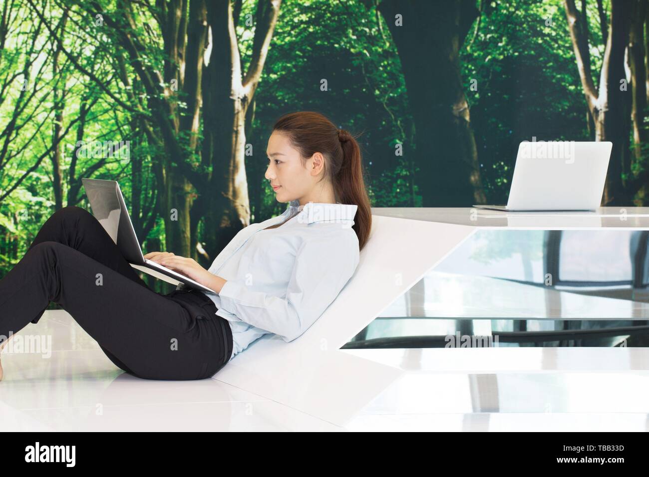 Just one woman Stock Photo - Alamy