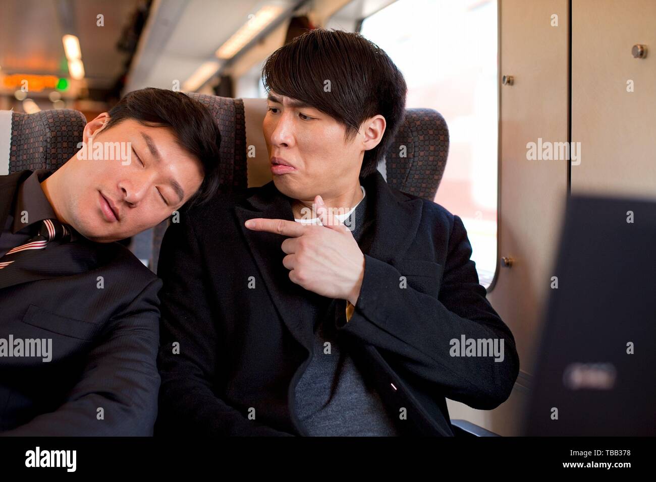 Angry train passenger hi-res stock photography and images - Alamy