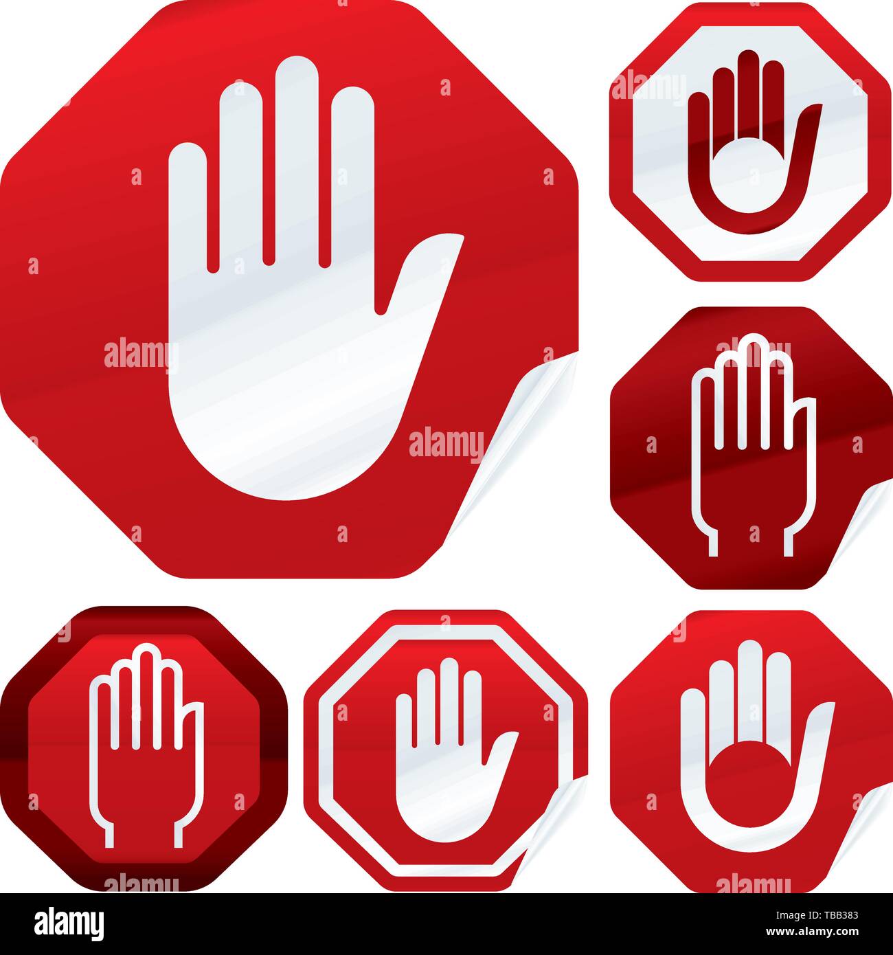 Stop label Stock Vector Images - Alamy