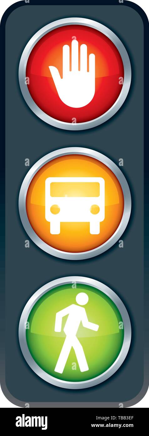 Pedestrian go sign Stock Vector Images - Alamy