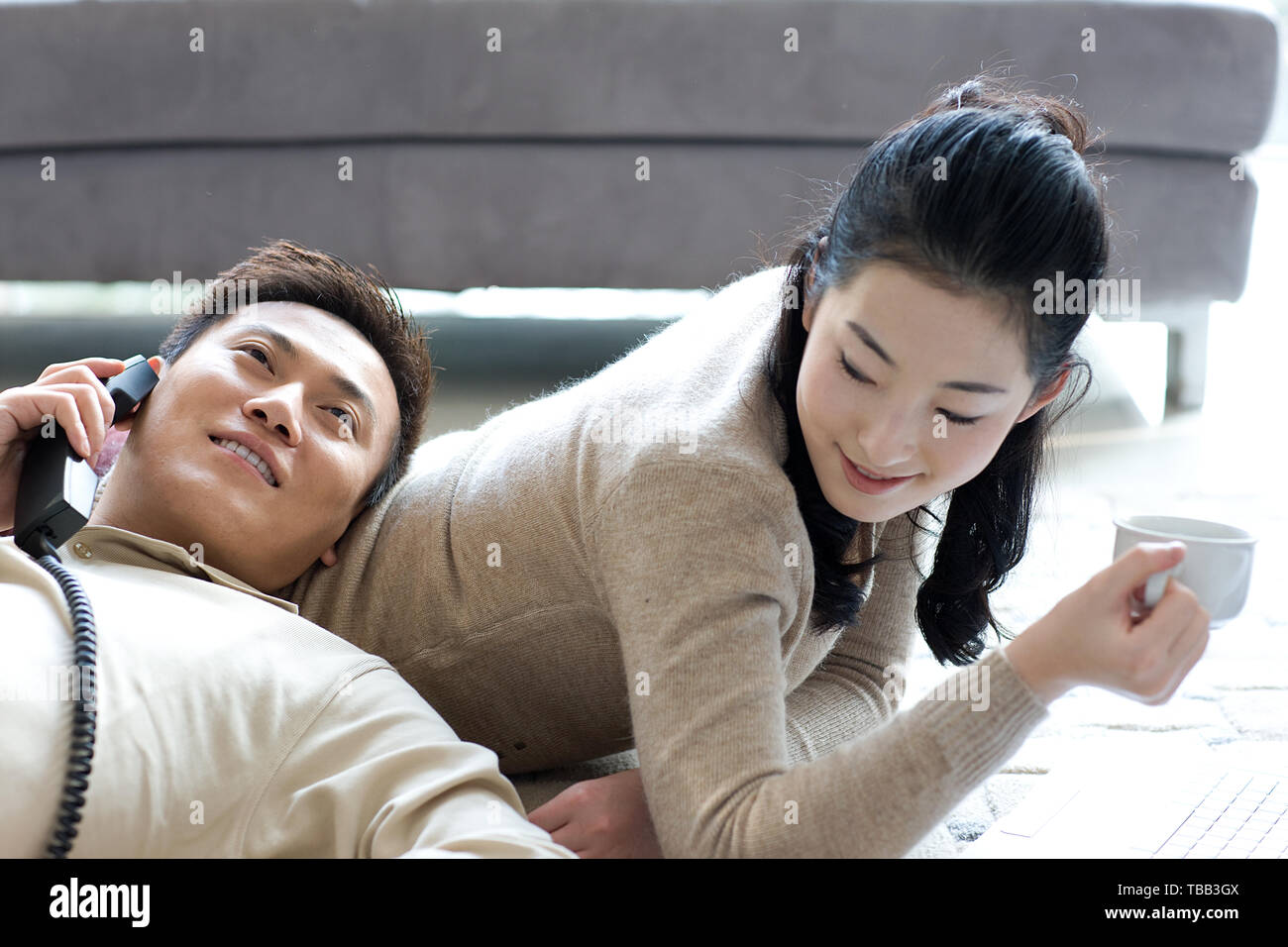 Snuggled down hi-res stock photography and images - Alamy