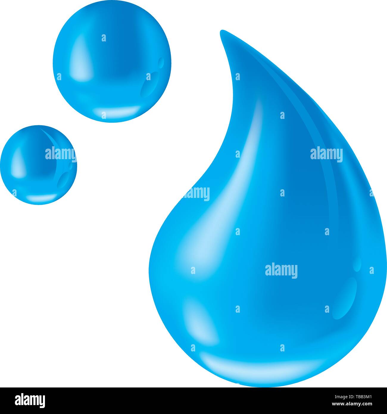 Vector illustration. Water drop icons in geometric shape with lights ...