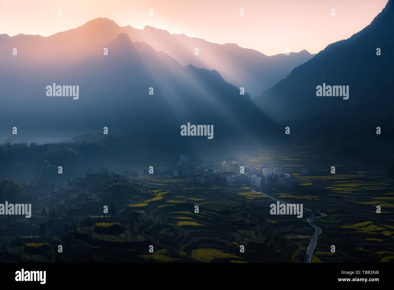 Morning in southern Anhui Stock Photo - Alamy