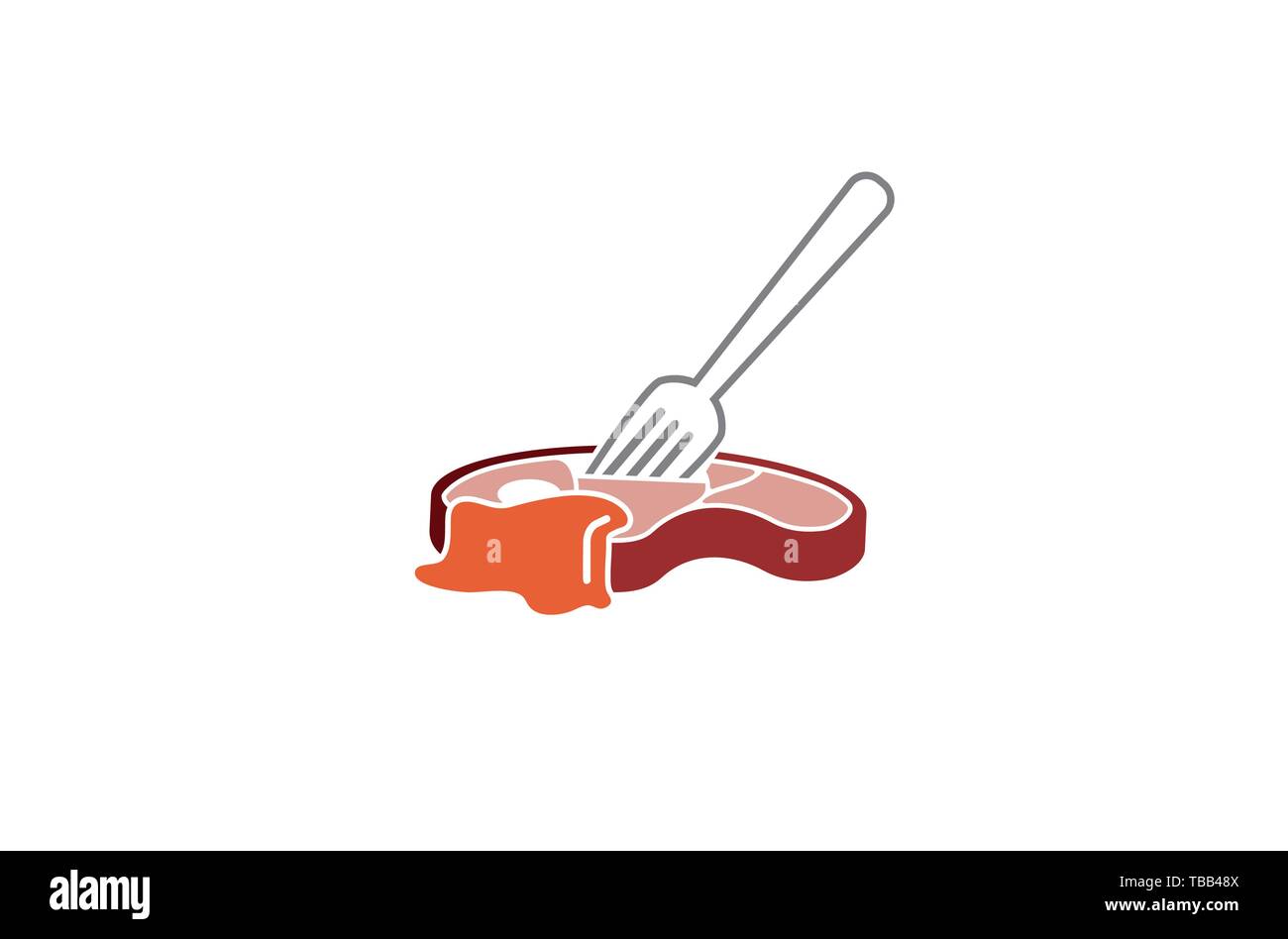 Creative Meat Flesh Fork Logo Design Symbol Vector Illustration Stock ...