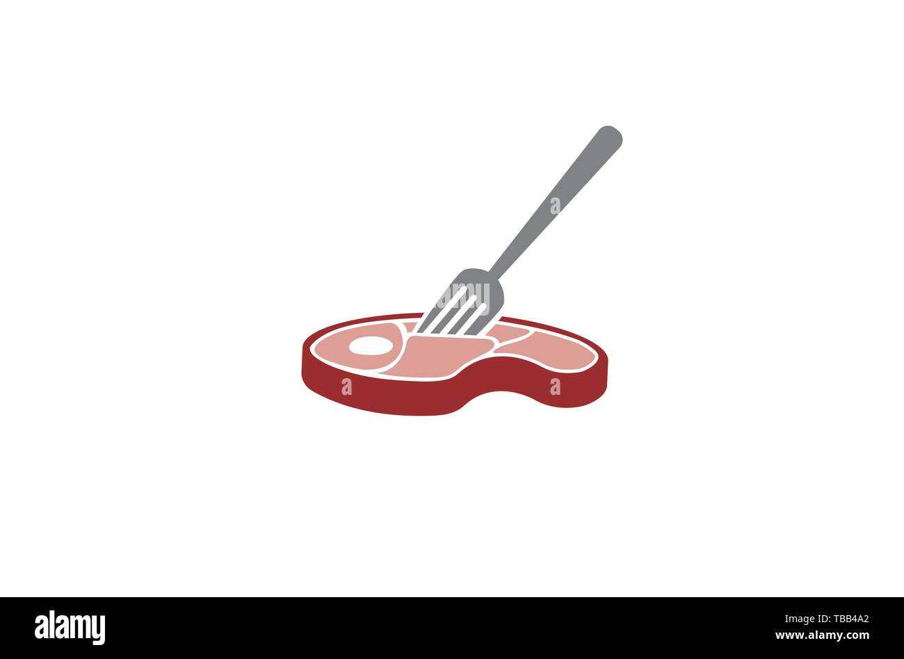 Creative Meat Flesh Fork Logo Design Symbol Vector Illustration Stock ...