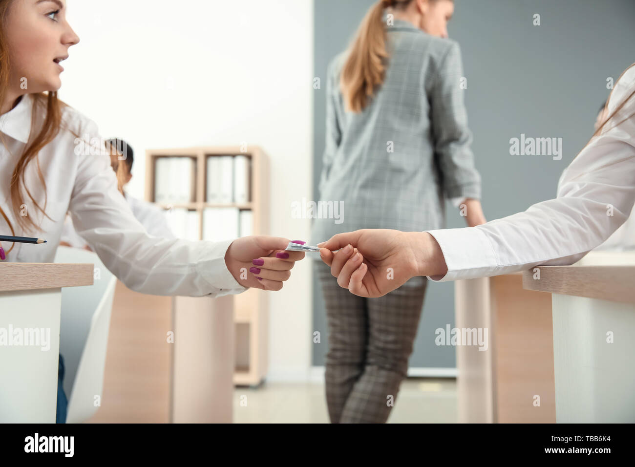 Pupils cheating during school test Stock Photo - Alamy
