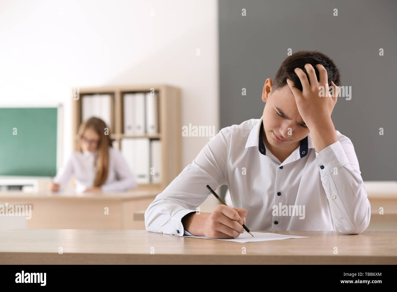 Teen boy emotional portrait hi-res stock photography and images - Alamy