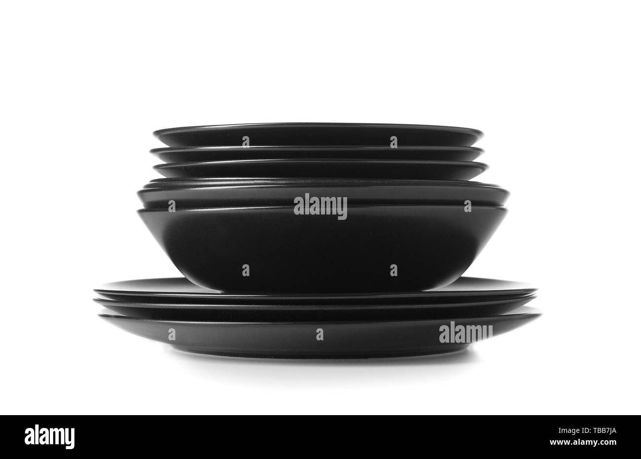 Set ceramic dishes bowl Cut Out Stock Images & Pictures - Alamy