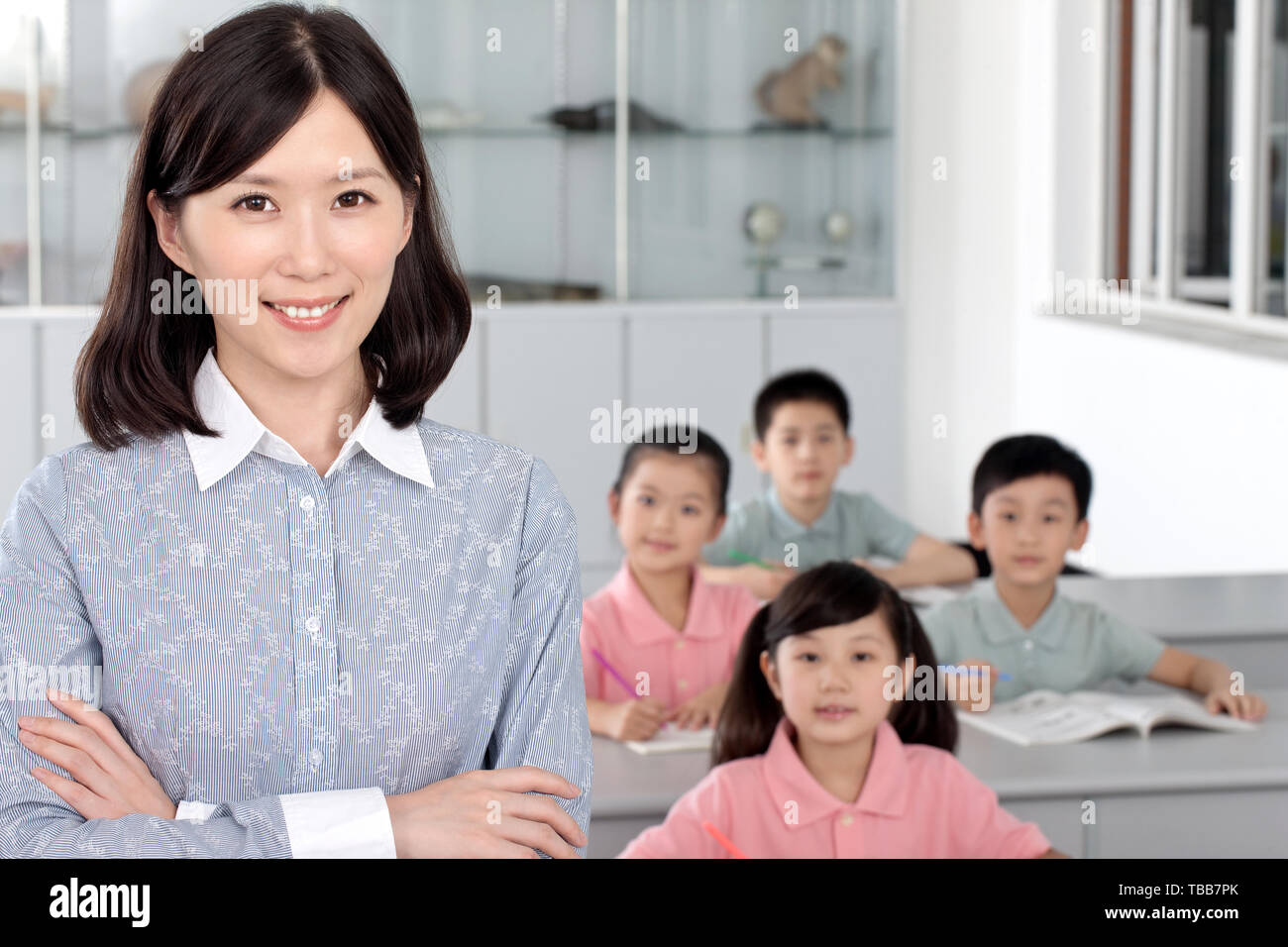 Interaction between teachers and students Stock Photo - Alamy
