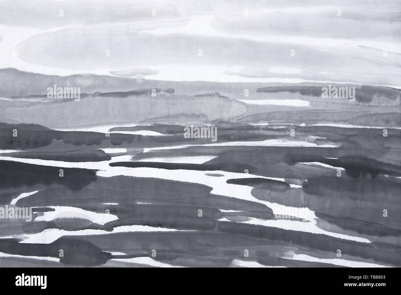 Abstract landscape ink background Stock Photo - Alamy